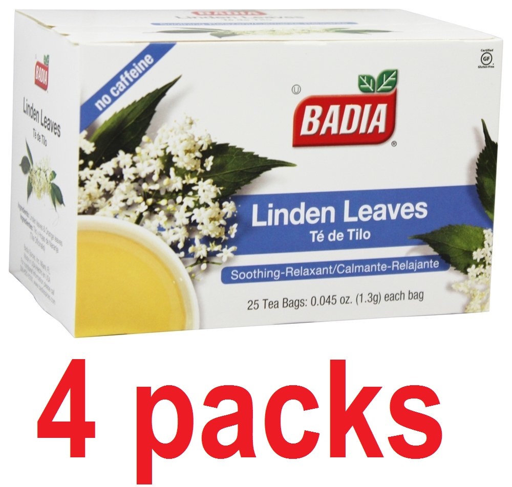 Badia Linden Leaves tea,Té de Tilo,Relaxing,Nervios,Stress 25 tea bags ...