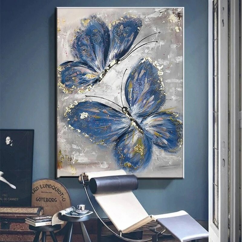 Abstract Blue Butterfly