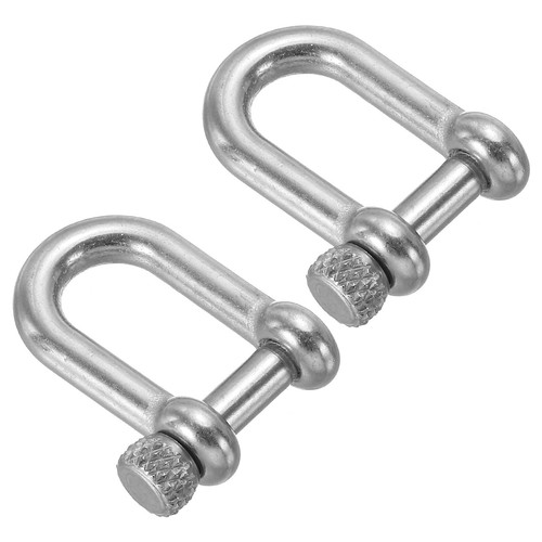D-Ring Shackle 3pcs 10mm Inner Width Stainless Steel Screw Small Bow ...