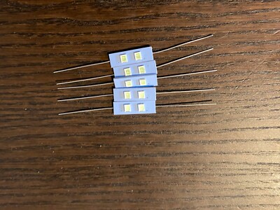 5 New Cool Blue Axial LED Wired 8V Lamps Vu Meter Light Bulbs (Qty ...