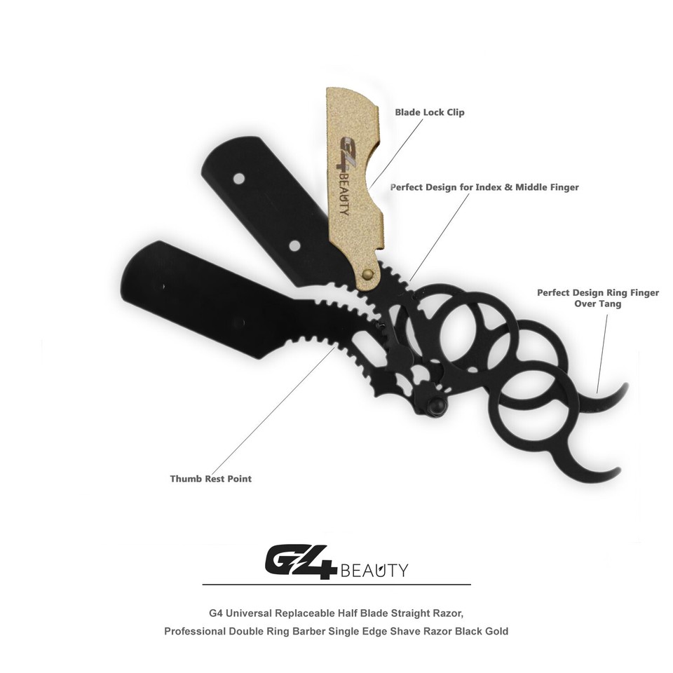 Ring Razor for Men Straight Single Barber Shaving Cut Throat Free 100 ...