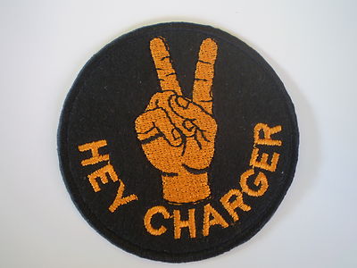 Valiant " Hey Charger " Embroidered Cloth Sew On Patch.Orange Repro.R/T ...