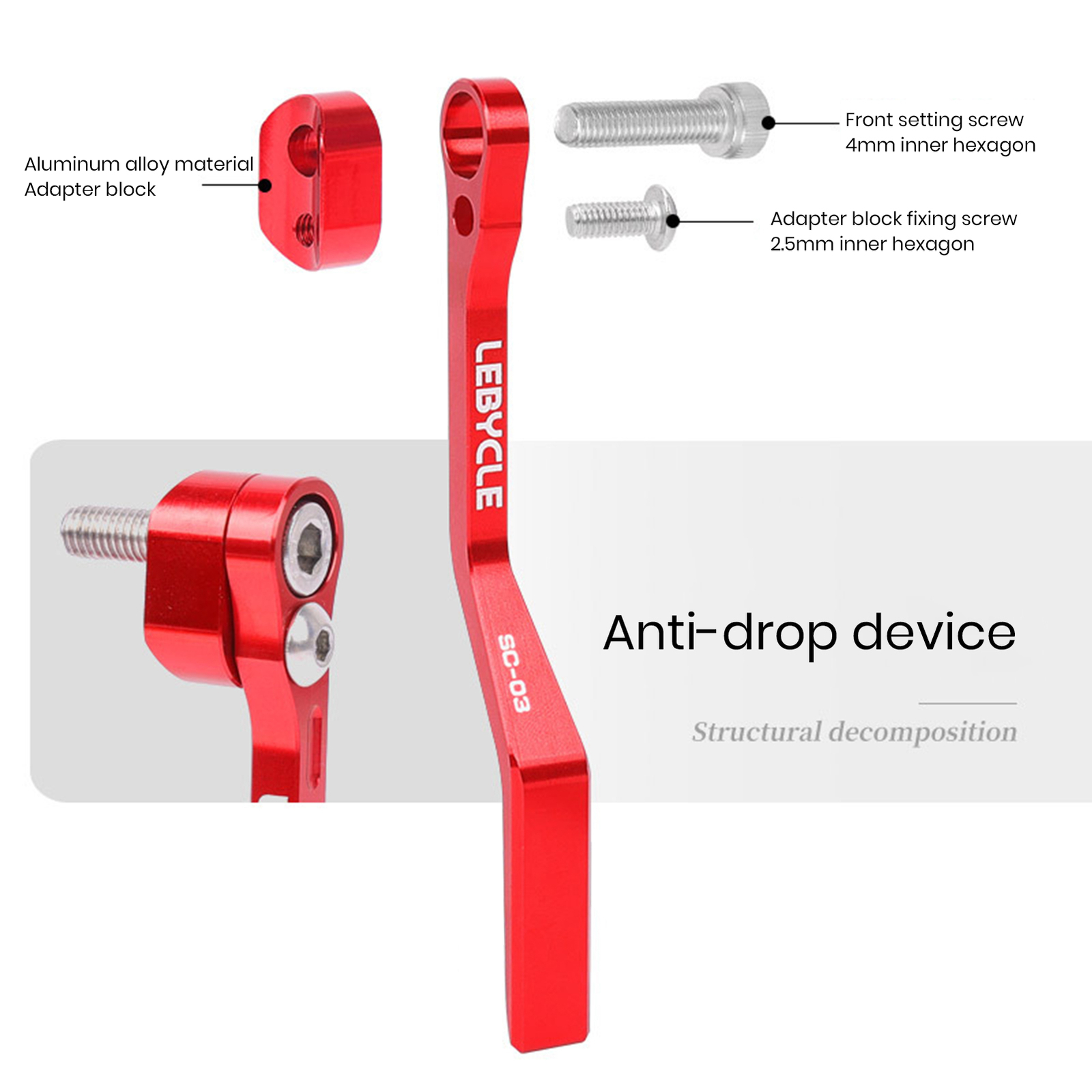 1 Set Bicycle Chain Guide Rustproof Universal Portable Bike Chain Guide ...