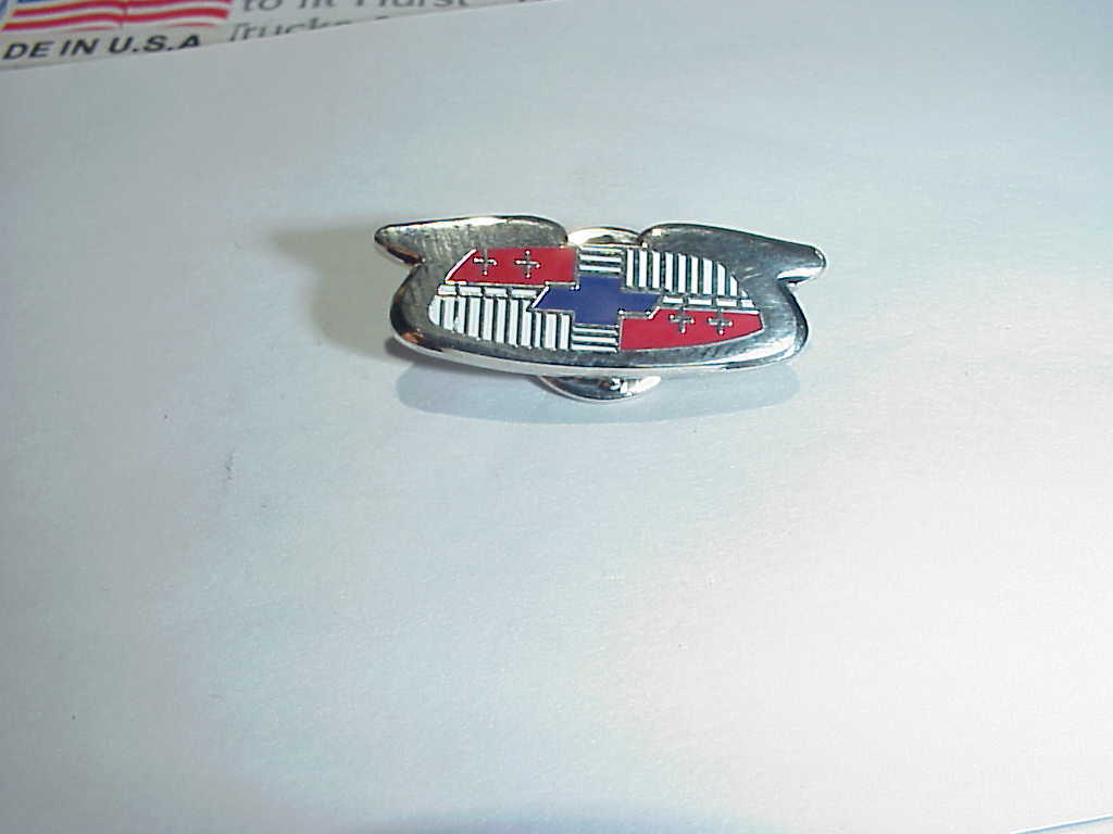 1955 - 59 Chevrolet crest, HAT PIN - LAPEL PIN - TIE TAC CLOISONNE ...