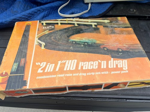 ELDON DODGE RACE N DRAG CORVETTE SLOT CAR SET IN BOX ONE OWNER | eBay