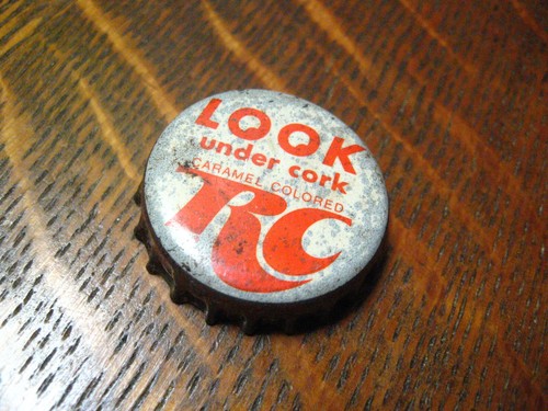 RC Cola Soda Pop Vintage Bottle Cap - Coupon Contest Prize Look Under ...