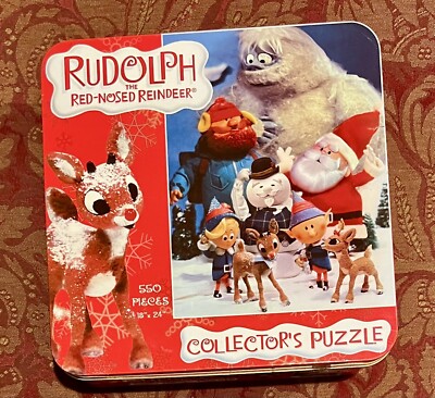 Rudolph the Red Nosed Reindeer Collector Puzzle 550 Pieces Tin All ...