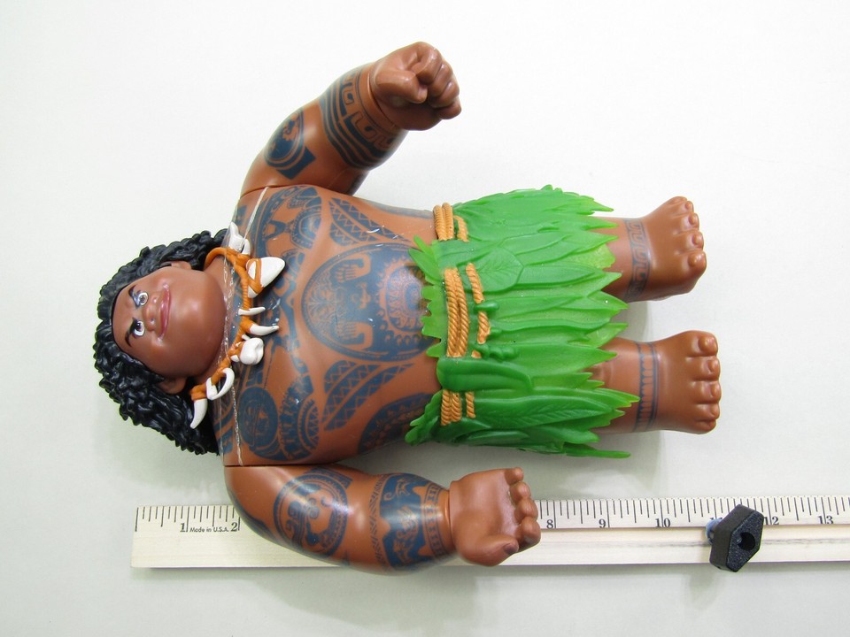 Disney Moana Figure Mega Maui Figure Hard Plastic Hasbro 2015 No Hook ...