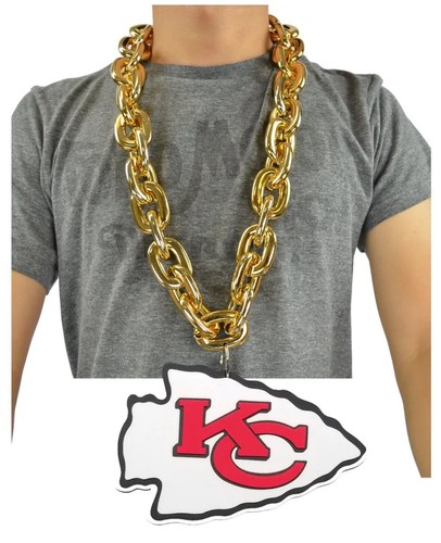 BEST NEW NFL Kansas City Chiefs GOLD Color Fan Chain Necklace Foam ...