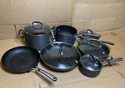 Simply Calphalon Hard-Anodized Nonstick 12-Piece Cookware Set | eBay