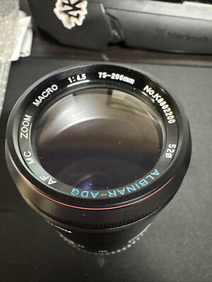 Albinar-ADG AF MC Zoom Macro 1:1.45 75-200mm Lens **Mint** | eBay