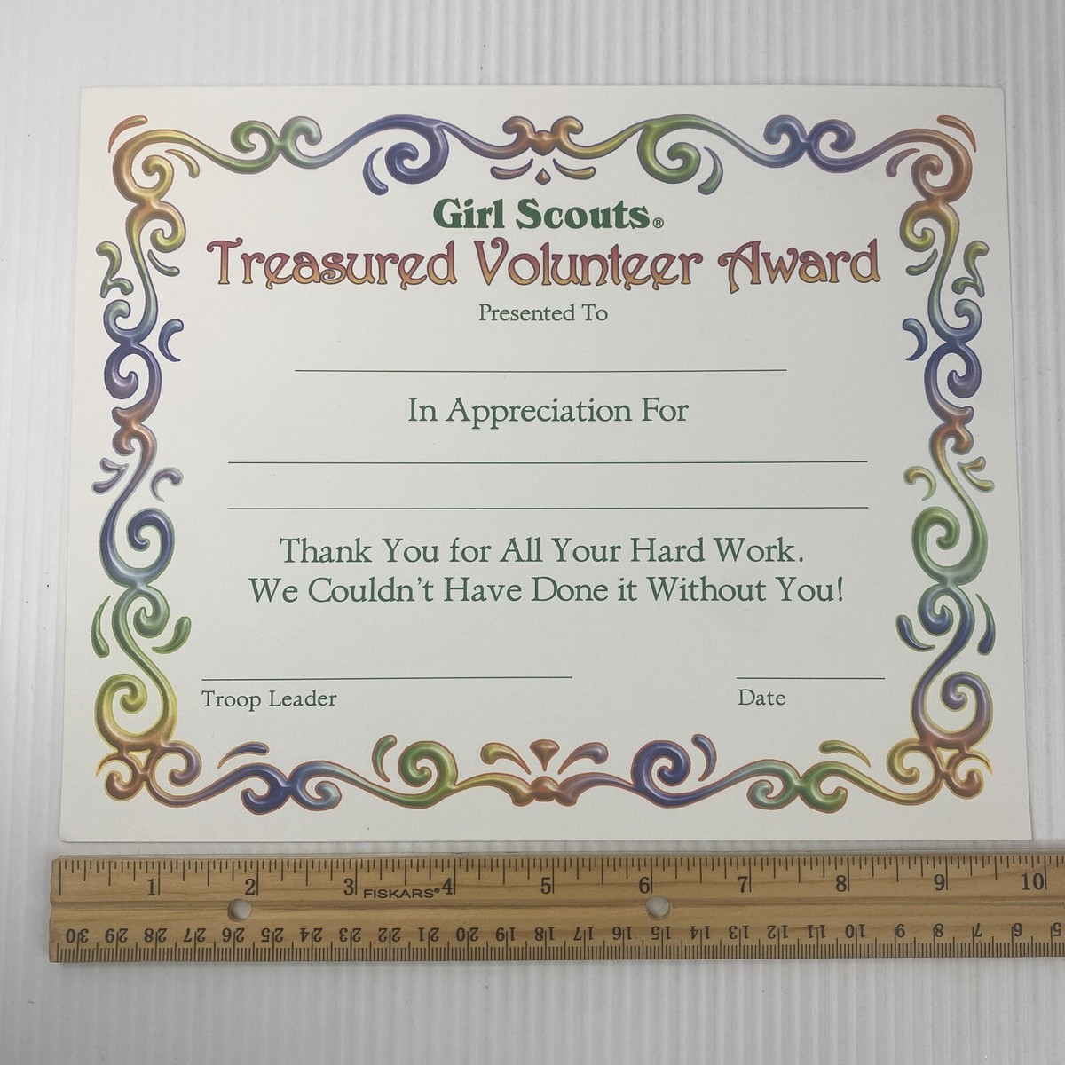 Volunteer Certificates