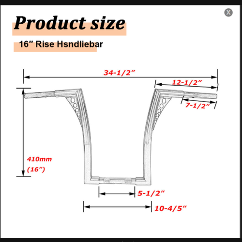 14" Rise Ape Hangers Handlebar For Cafe Racer For Raider | eBay Australia