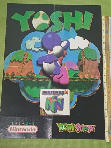 Club Nintendo Poster Vintage México Yoshi Story Nintendo 64 N64 | eBay