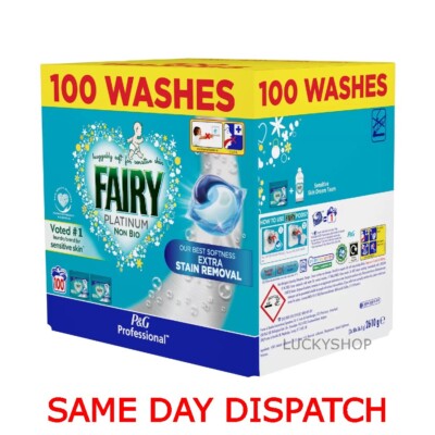 Fairy Non-Bio Liquitabs Washing Detergent Tablets Capsules Pods 100/50 ...
