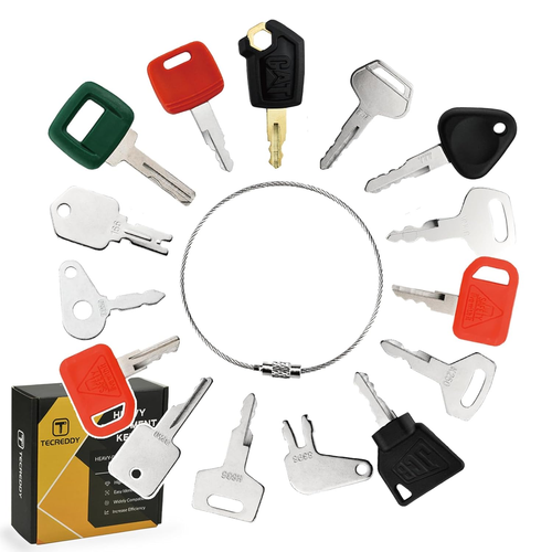 15PCS Heavy Equipment Keys Master Set, Construction Keys for Cat ...