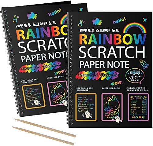 Scratch Art Books Rainbow Paper for Kids Creative Gift | eBay