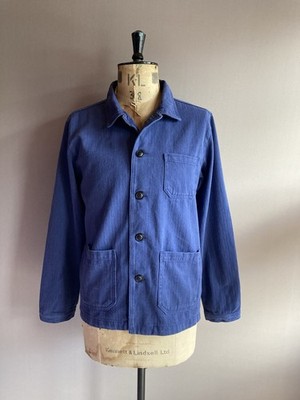French Chore Jacket Navy Utility Worker Shacket 100% Cotton Twill ...
