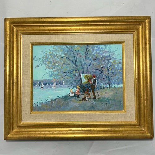 Sue LeBron Oil on Canvas Original Painting Vintage Painter w/ Kids ...