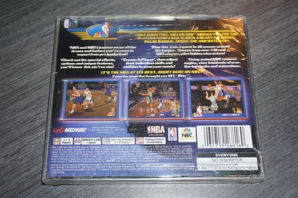 Nba Showtime on NBC (Sony Playstation 1 ps1) NEW Factory Sealed ...
