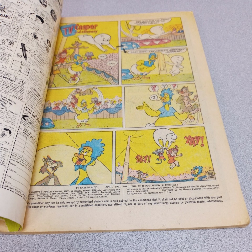tv casper and company 31 harvey comics 1971 bronze age cartoon baby ...