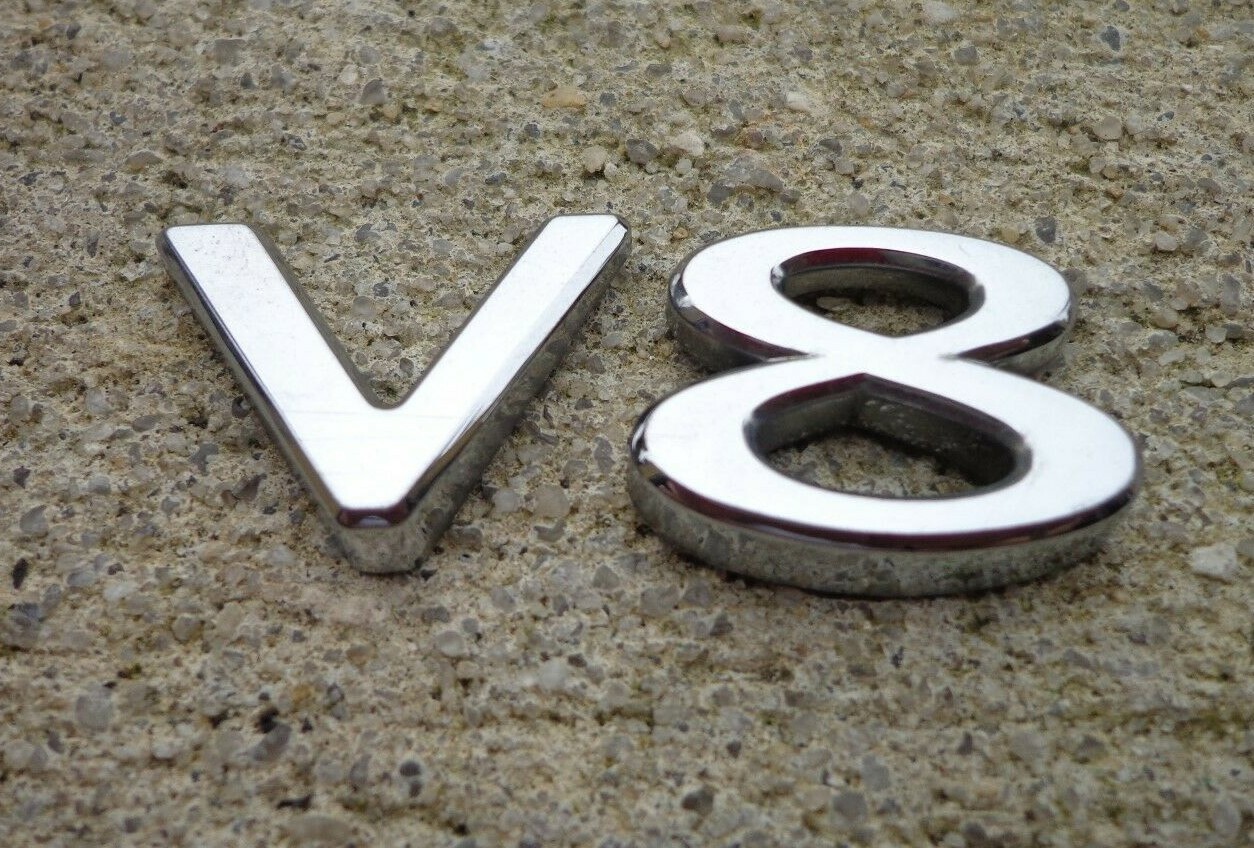 Lincoln V8 emblem letters badge decal logo symbol LS OEM Factory ...