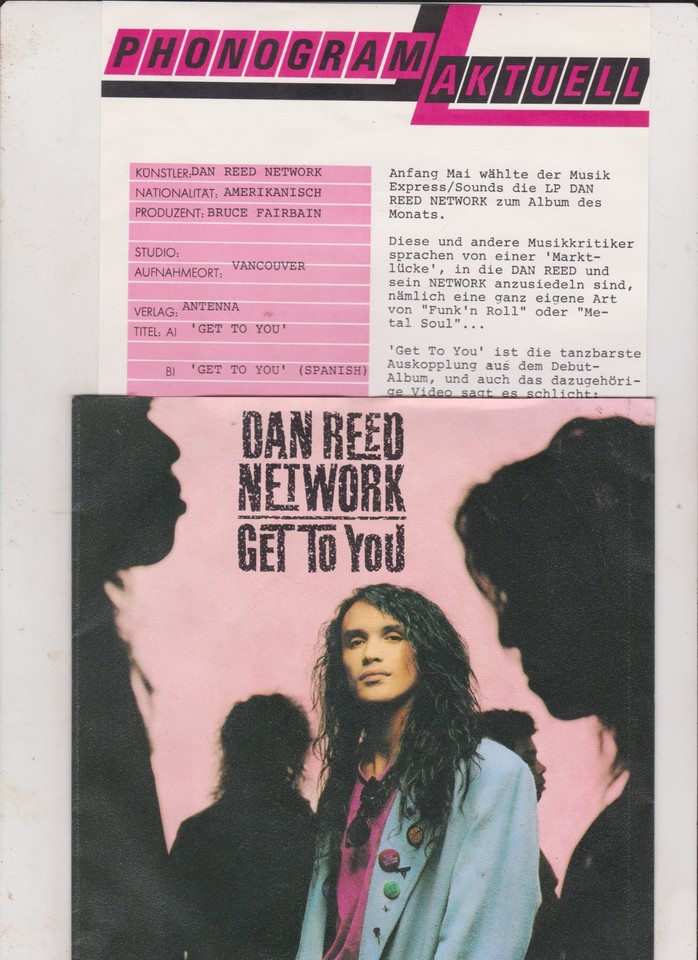 7" Dan Reed Network/Get To You (Neat mint Promo Info ) | eBay