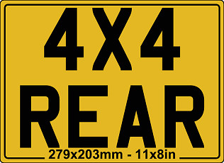 NUMBER PLATE REAR LORRY 11 X 8 YELLOW NUMBER PLATE TRAILER HORSE BOX ...