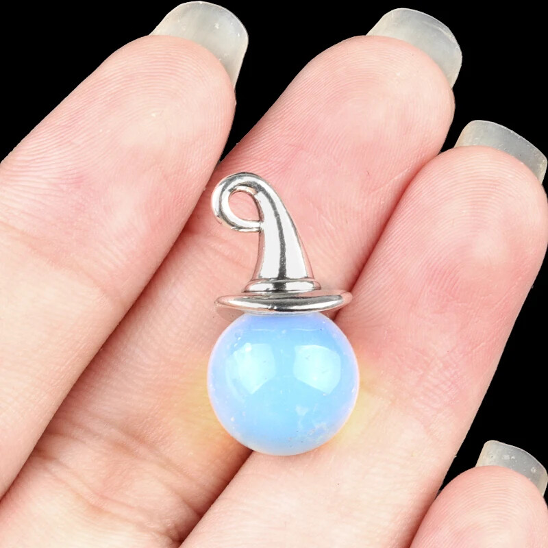 10PCS Silver Wizard Cap Pendant for Making Jewlery 12mm Sphere ...