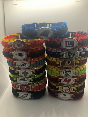 NFL Team Logo Paracord Bracelet Wrap Wristband (SELECT YOUR TEAM) | eBay