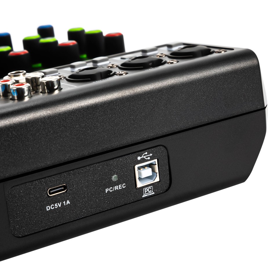 5-Channel Mixing Console Live Studio Audio DJ Mixer Sound Board USB ...