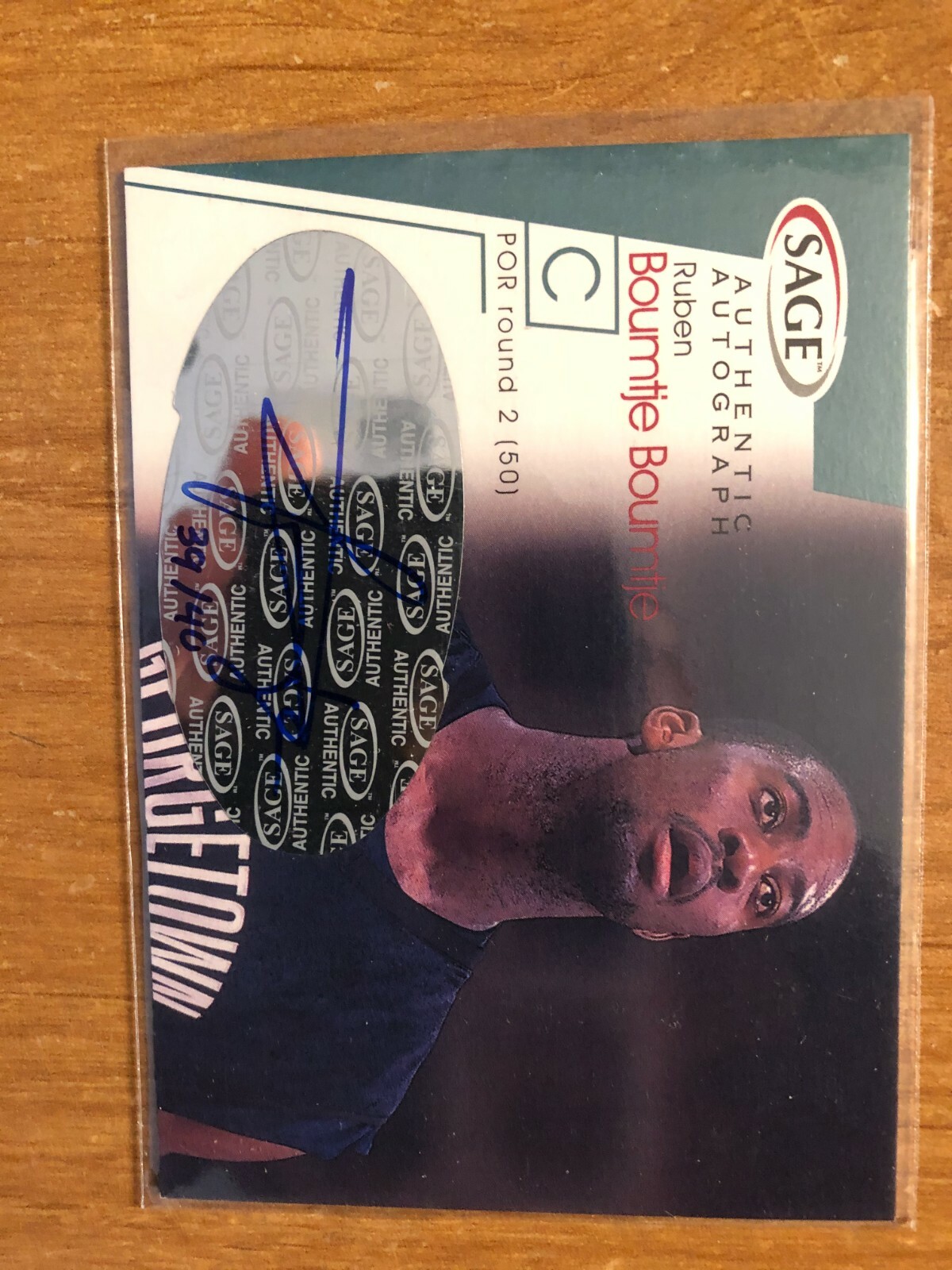 2001/2 SAGE Hit Ruben Boumtje Boumtje autograph 39/40 RC Georgetown ...