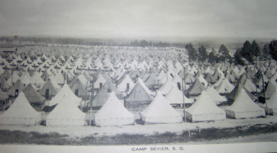 Camp Sevier S.C. Infantry Tents Photo 1918 WWI Original Panoramic 34" x ...