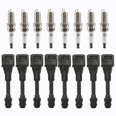 8 x Ignition Coil & Spark Plug for Nissan Armada NV2500 NV3500 5.6L ...