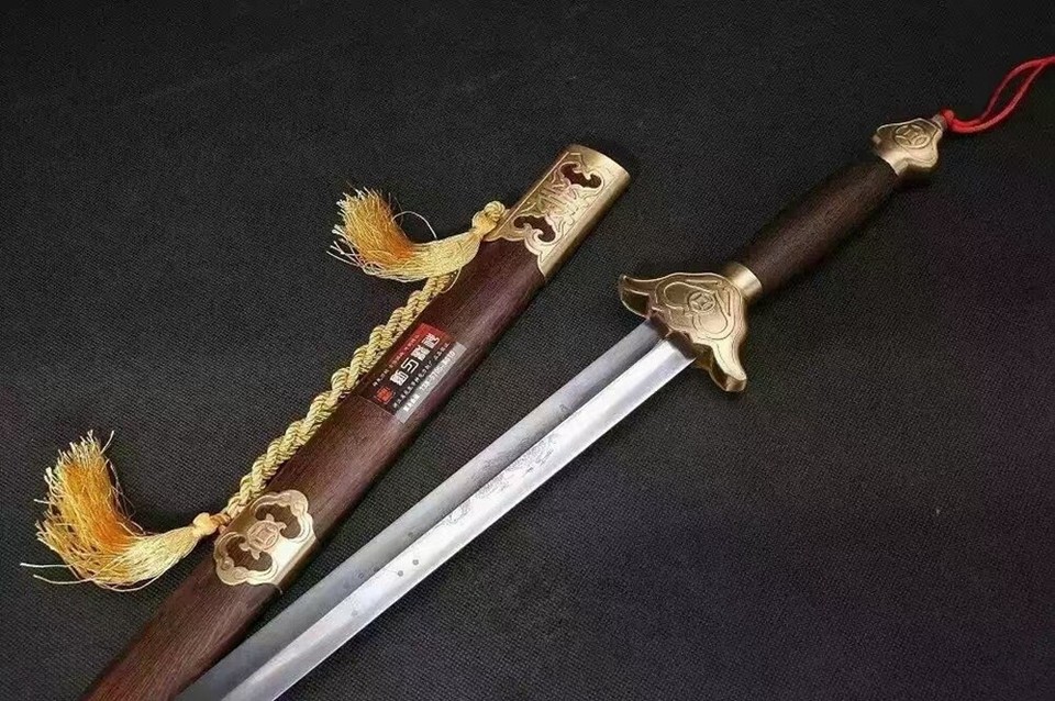 Chinese KUNGFU Tai Chi Swords Stainless Steel Practice Sword 太极剑 Brass ...