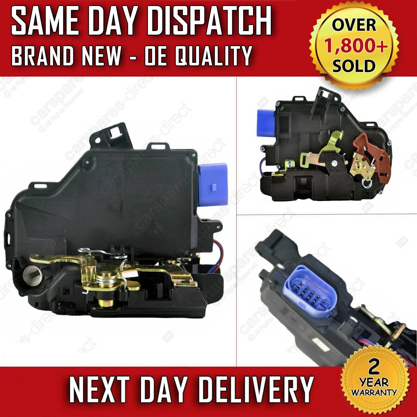 FRONT RIGHT CENTRAL DOOR LOCK FOR VW GOLF MK5 2003>2009 ACTUATOR ...