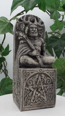 Wiccan Horned God Statue Wood Sculpture】Cernunnos, Horned God,