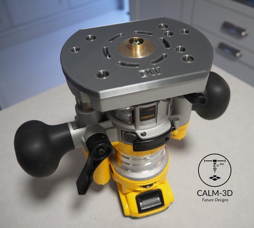 Dewalt DCW600 Compatible Plunge Router Base for 35mm Brass Guide Bushes ...