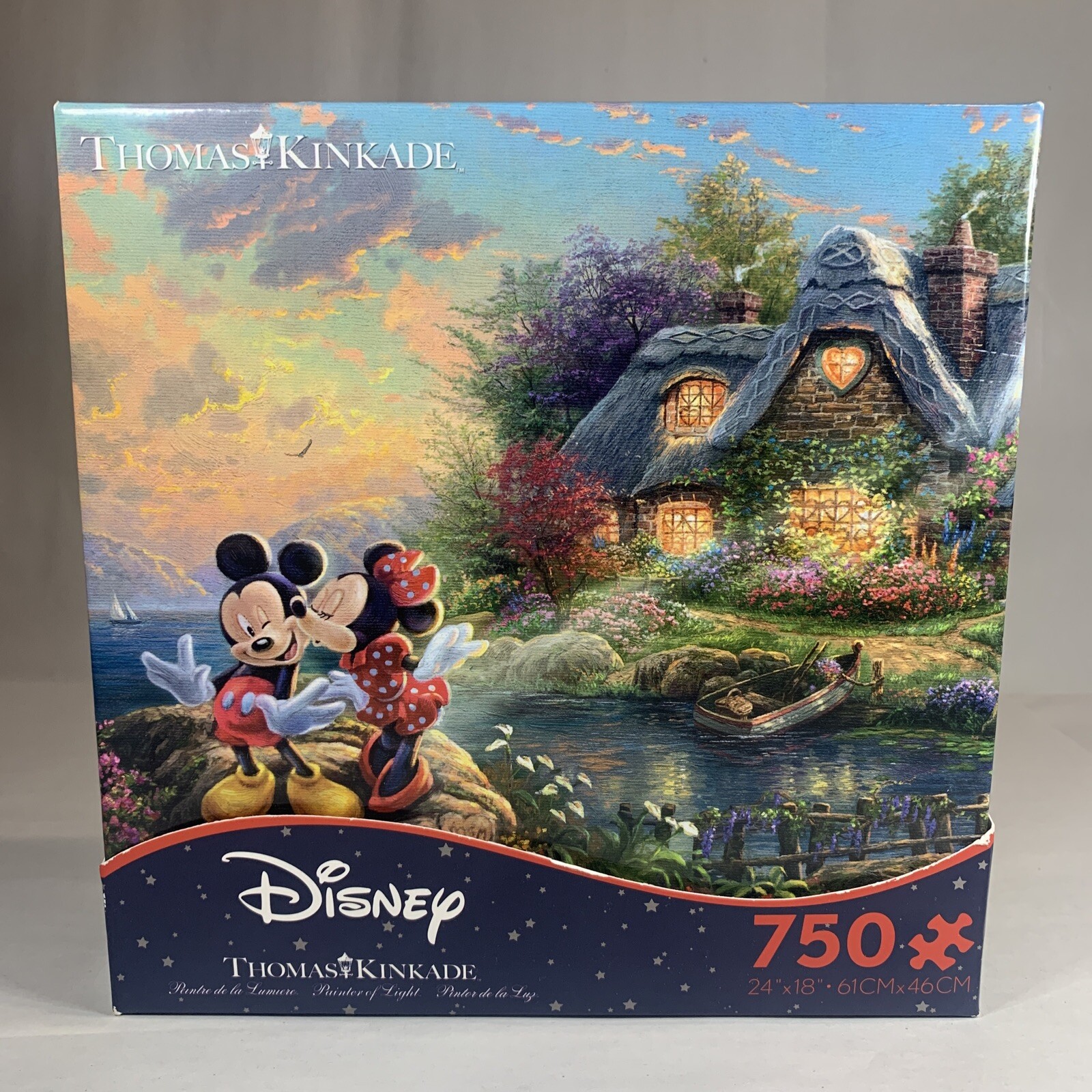 Disney Mickey and Minnie Mouse Thomas Kincaid 750 Piece Puzzle | eBay
