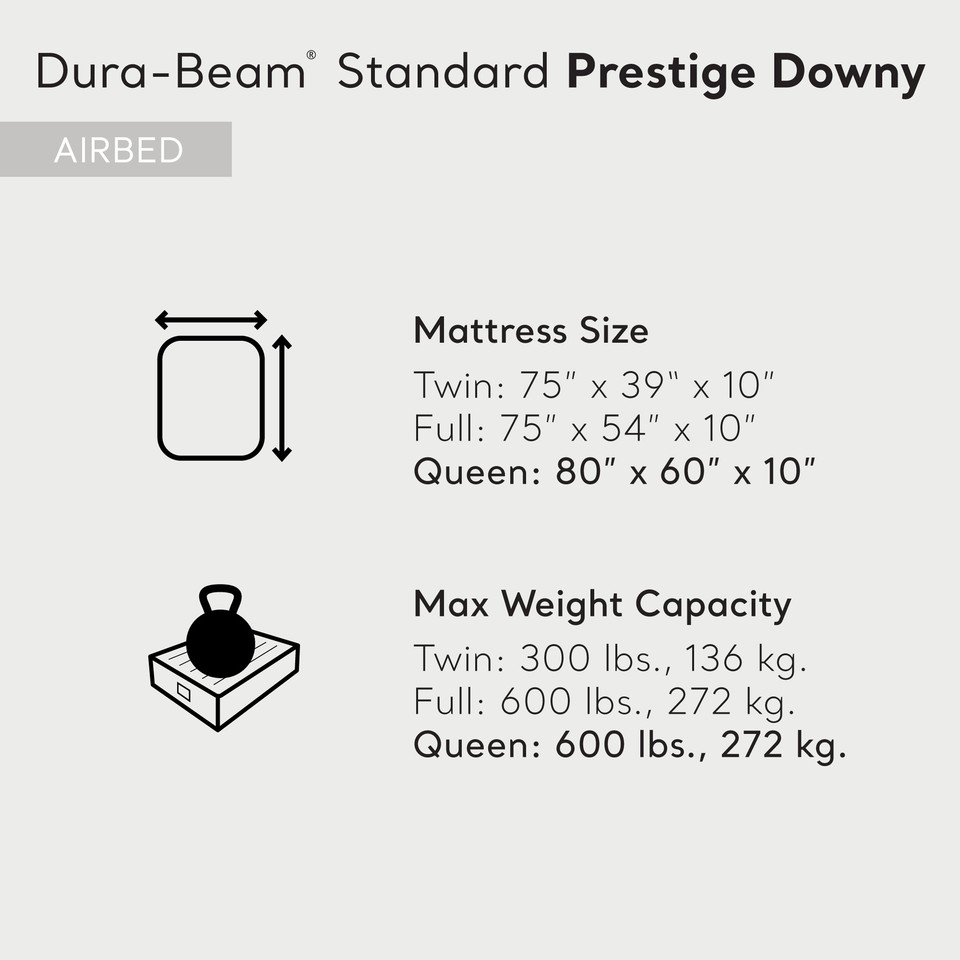 Intex 64109E Dura-Beam Prestige Downy Inflatable Airbed, Queen (Open ...