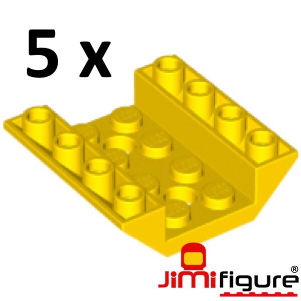 NEW 5 x LEGO Inverted Slope 45 4x4 Double Yellow 72454 Genuine Bulk Lot ...