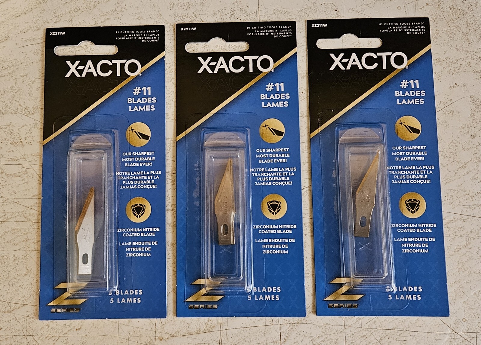 Lot of 3 X-Acto #11 Knife Blades, Z Series, Genuine Hobby Model Craft ...