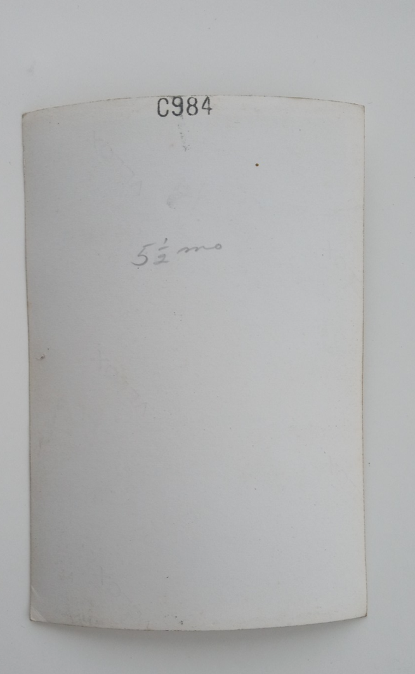 CUTE VINTAGE PHOTO SNAPSHOT 5 1/2 MO. OLD BABY PETTING PET CAT c1940s ...