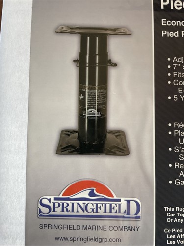 Springfield Boat Seat Mount Adjustable Pedestal Swivel 12" to 18" for ...