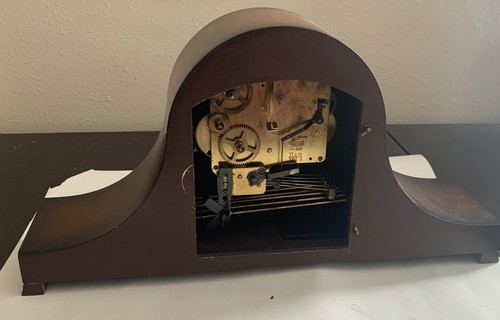 Vintage Linden Wind Up Mantle Clock. (Works, Parts Only, Needs Pendulum ...