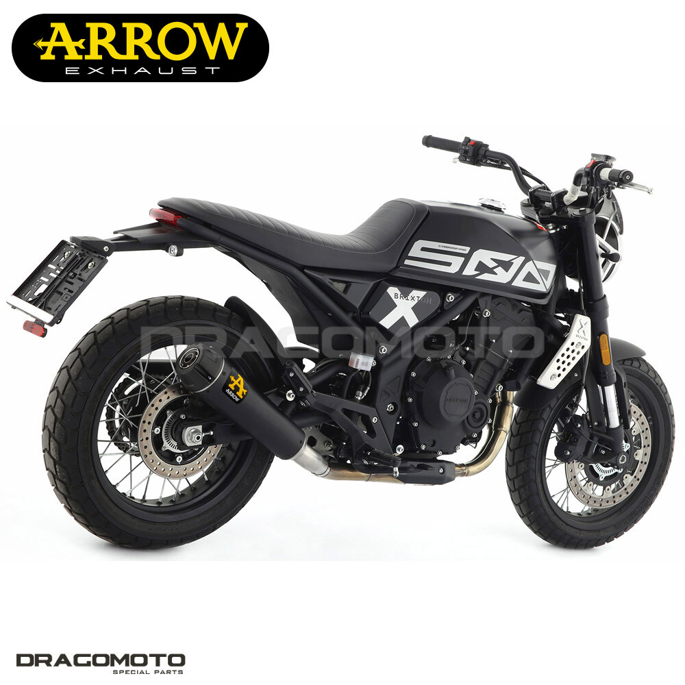 Exhaust BRIXTON CROSSFIRE 500 2021 2022 ARROW Black CC REBEL | eBay