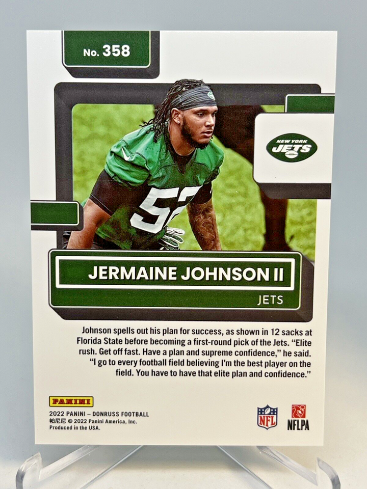 2022 Panini Donruss Rated Press Proof Premium Jermaine Johnson II 358 ...