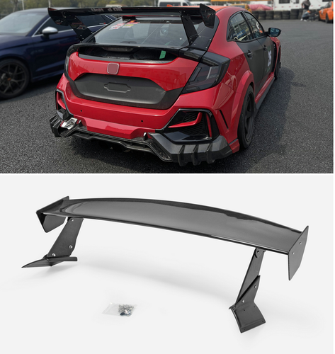 For 17 Onwards Civic Type R FK8 VRSAR2 Type Carbon Fiber GT Spoiler Dry ...