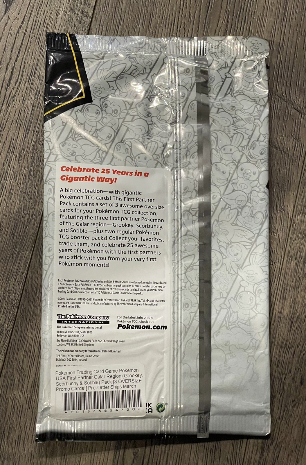 Pokemon TCG 25th Anniversary First Partner Pack Galar Region - BRAND ...