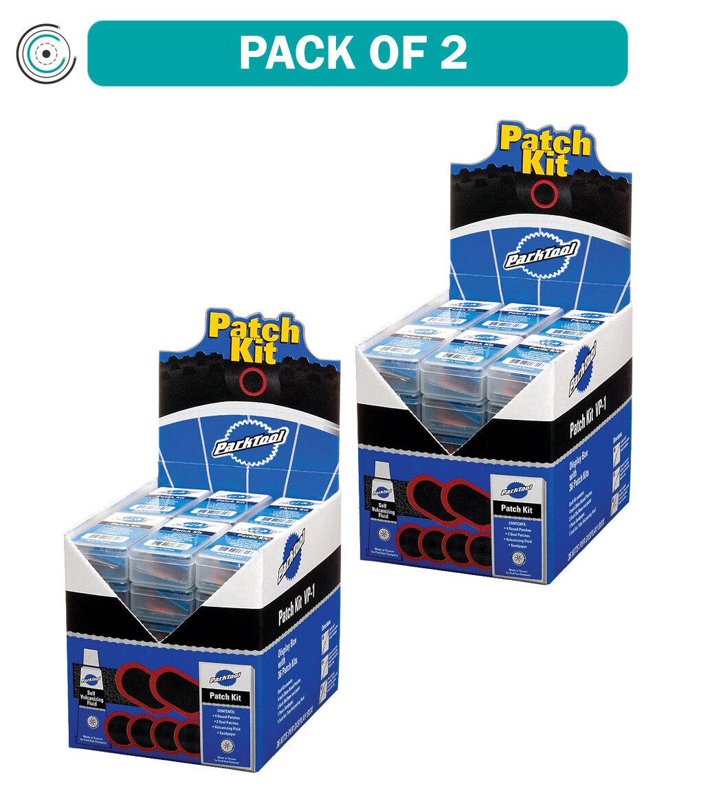 Pack of 2 Park Tool Vulcanizing Patch Kit Display Box with 36 ...